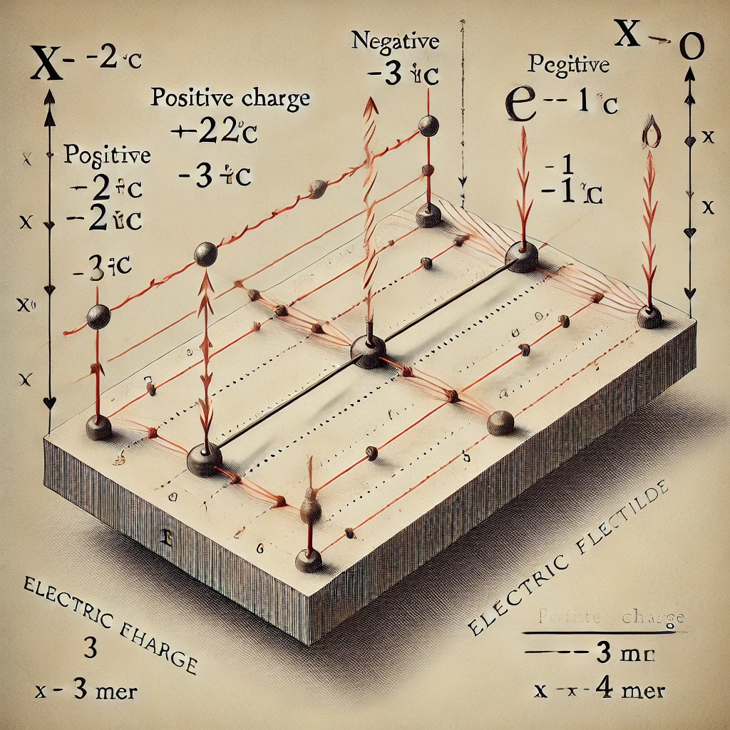 Champ électrique créé par un système de charges - Exercice corrigé